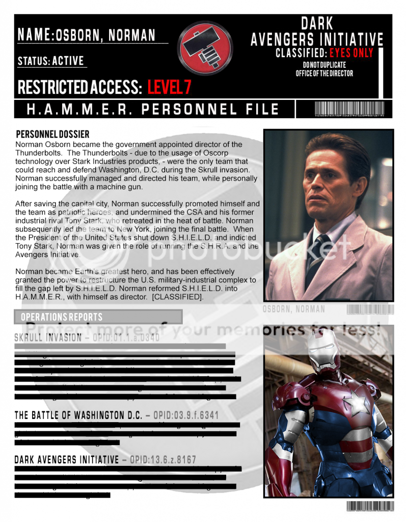 Custom S.H.I.E.L.D Personnel Files............ | RPF Costume and Prop ...