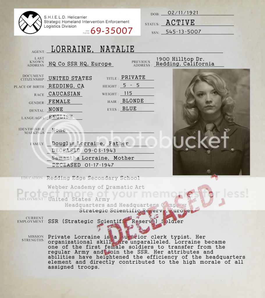 Custom S.H.I.E.L.D Personnel Files............ | RPF Costume and Prop ...